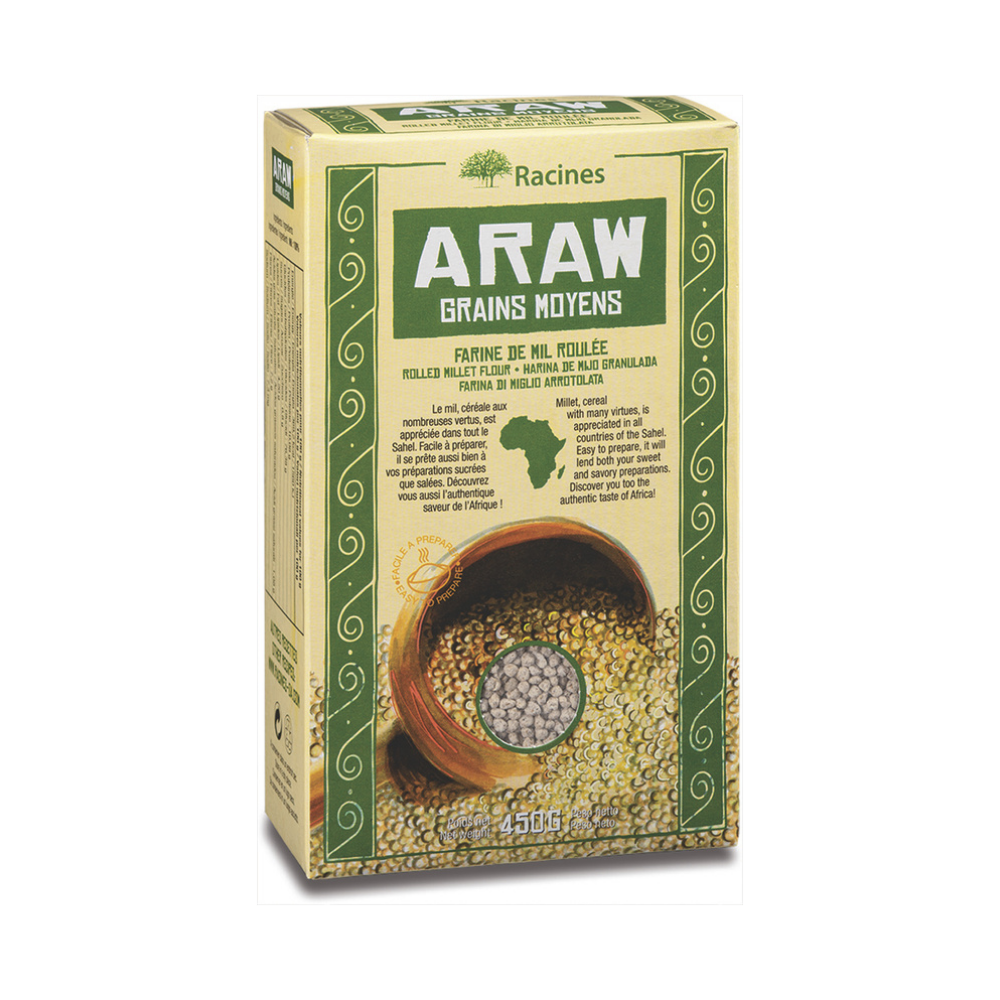 Araw Grains Moyens RACINES 450 g – Semoule de mil sénégalaise ...